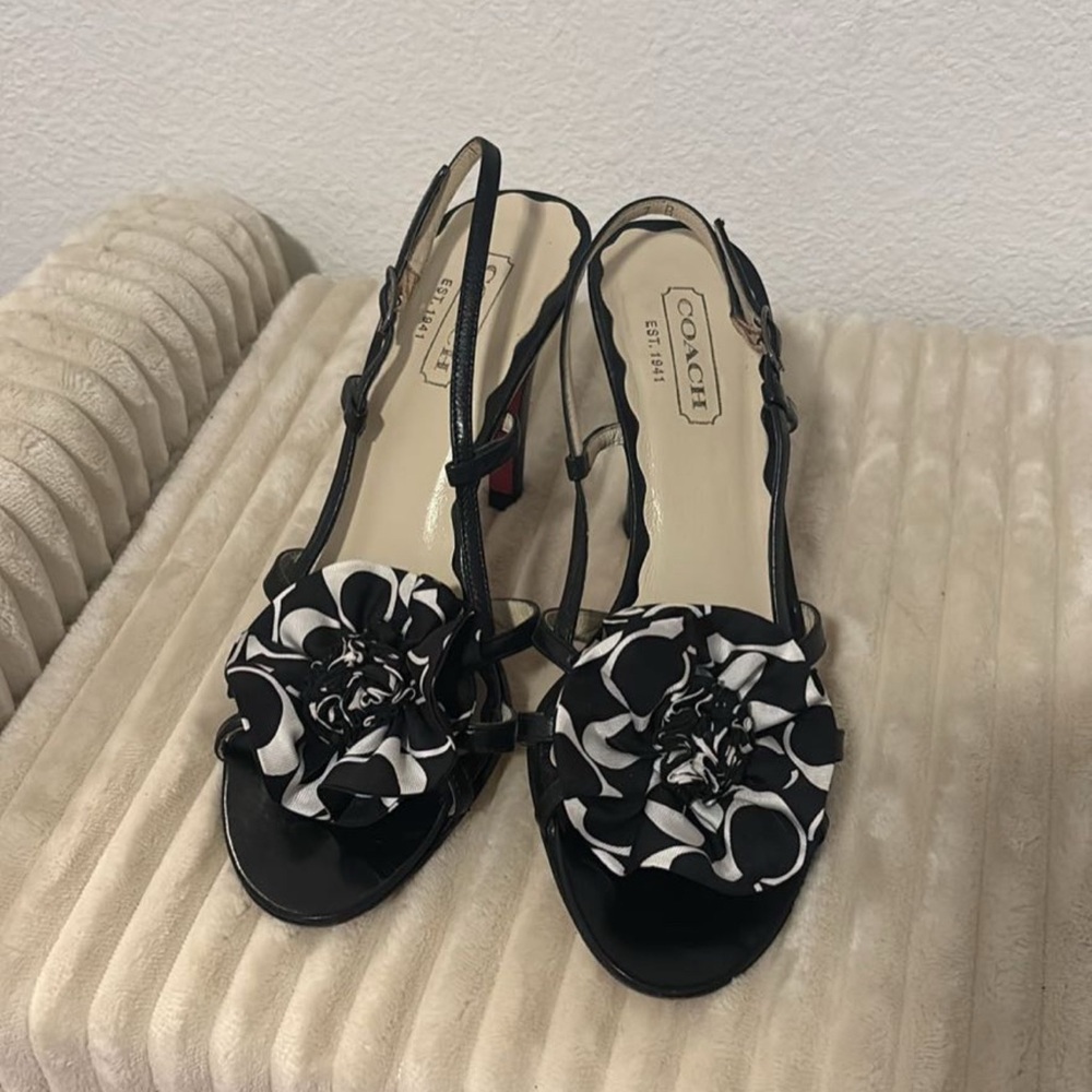 Coach Black And White Heels - Gem